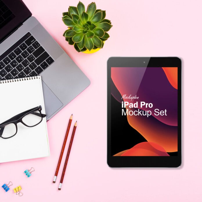 Free iPad Pro Mockup Set PSD Template
