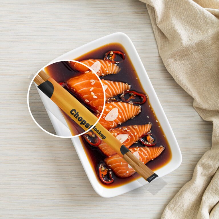 Free Chopsticks Mockup PSD Template