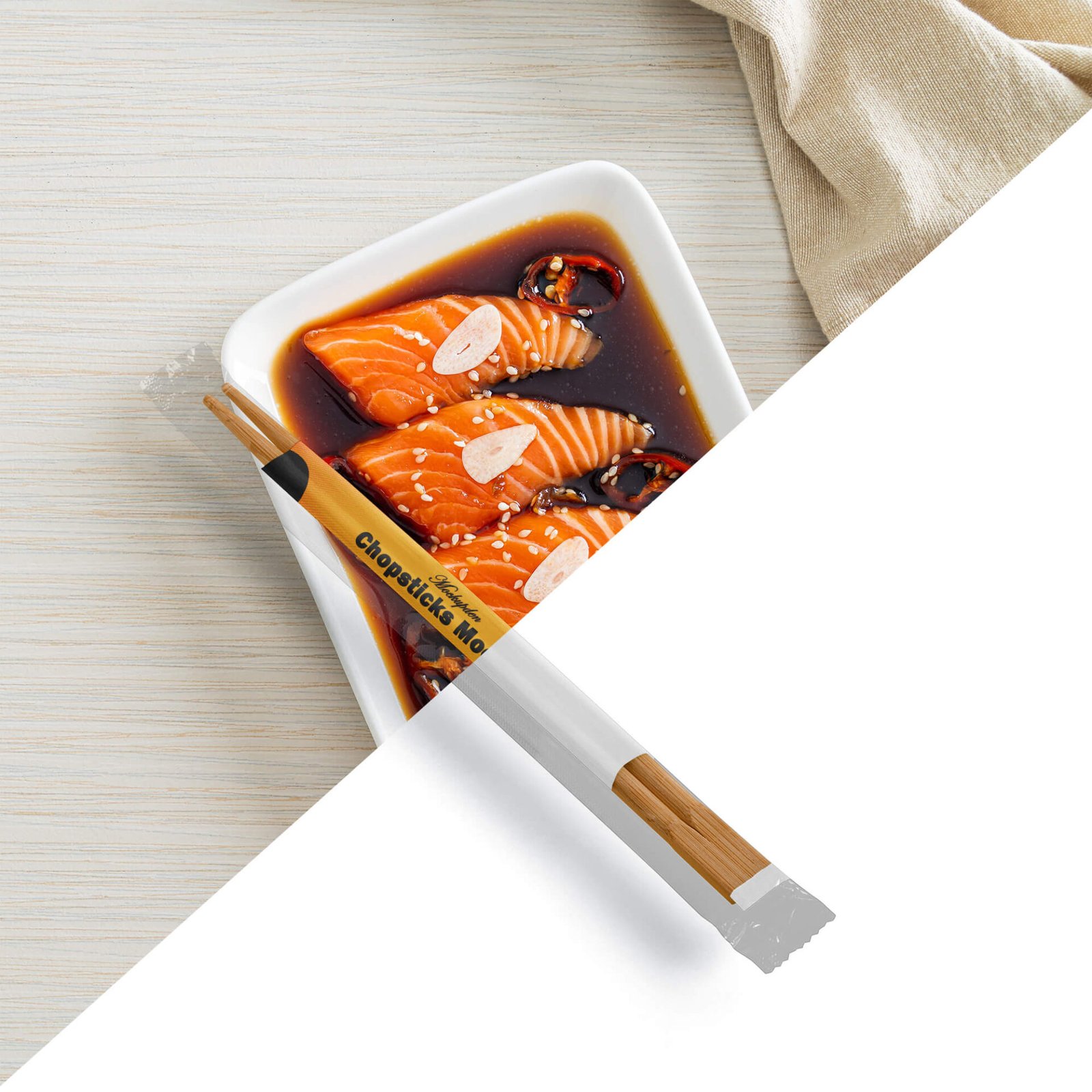 Free Chopsticks Mockup PSD Template